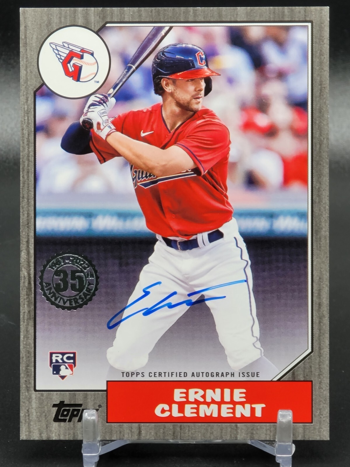 2022 Topps Ernie Clement Rookie 1987 Auto Black #'d /199 - CLEVELAND ...