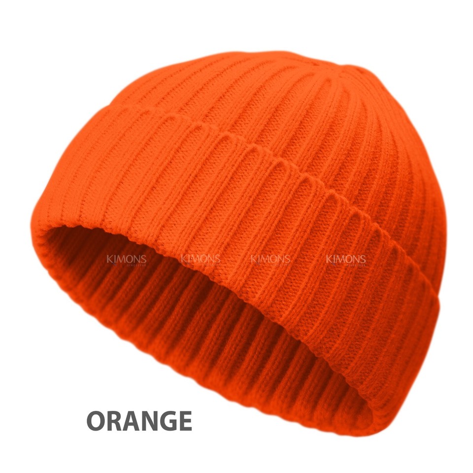 Mini Short Fisherman Beanie Hat Ribbed Winter Warm Knitted Skull Cap ...