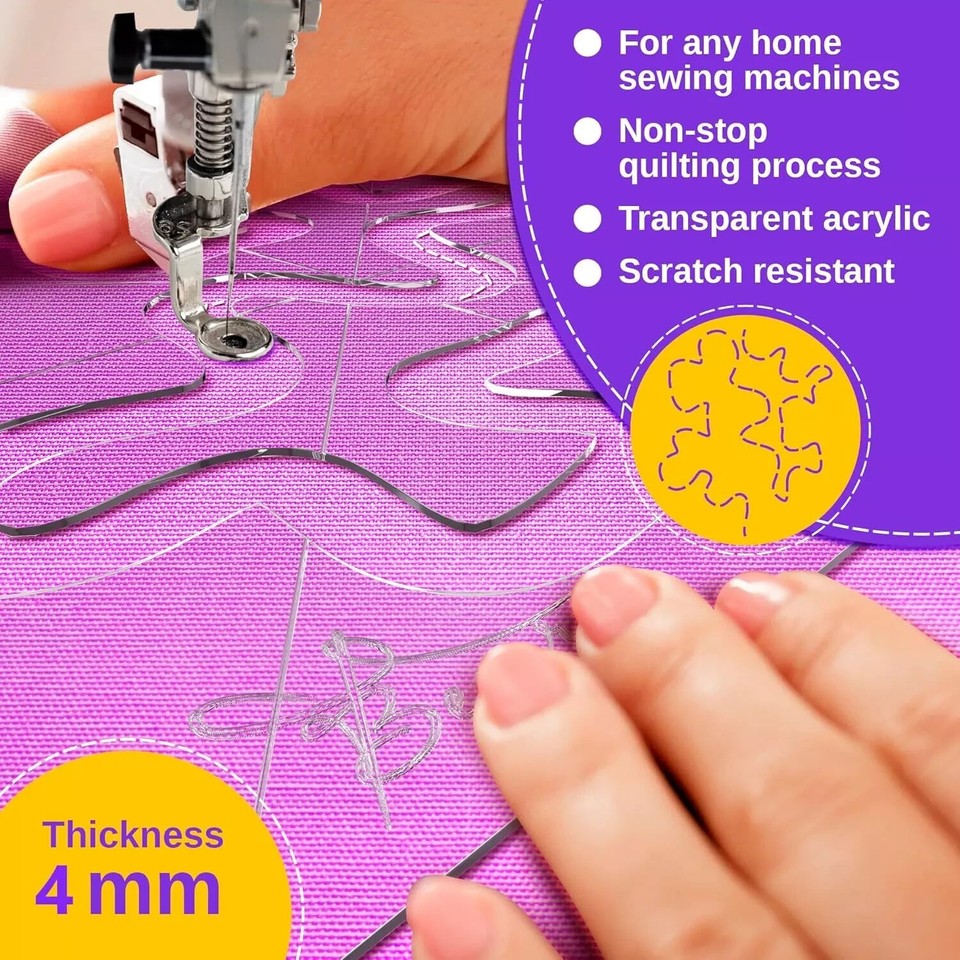 Meander Quilting Templates – Free-Motion Quilt Design – Acrylic ...