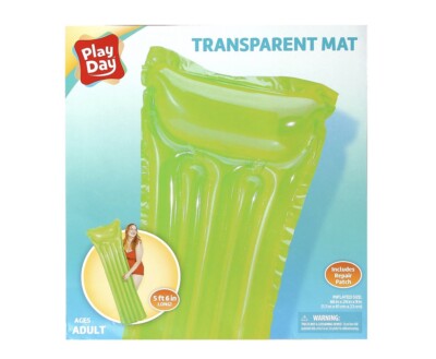 PLAY DAY GREEN MATT FLOAT RAFT for POOL BEACH 5ft 6in LONG ADULT | eBay