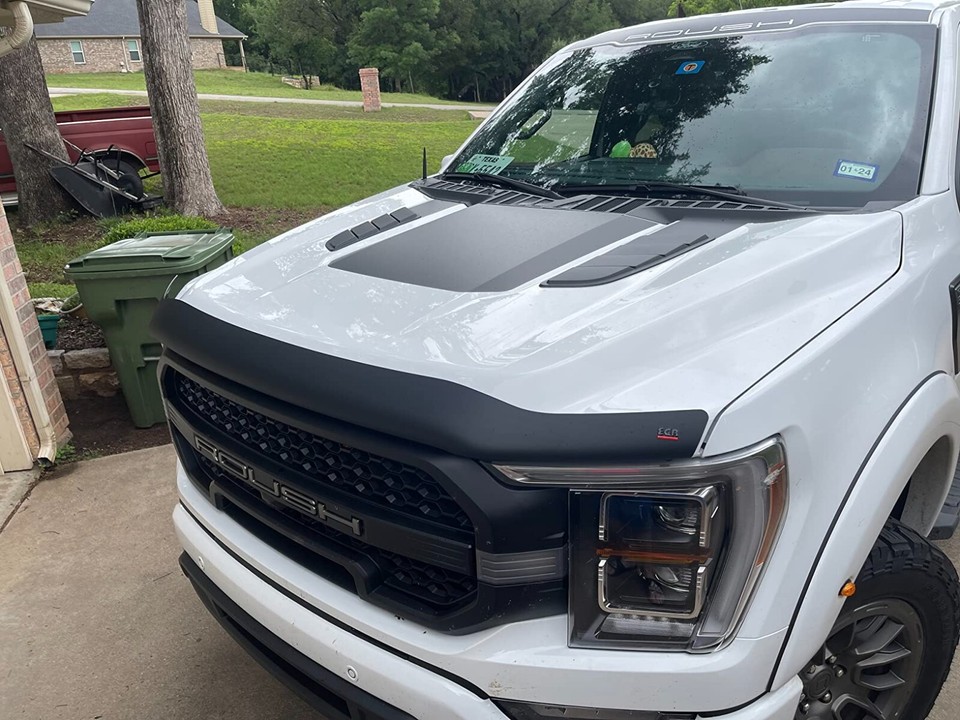 EGR Matte Black Hood Protector Bug Shield Deflector for 21-2024 Ford ...