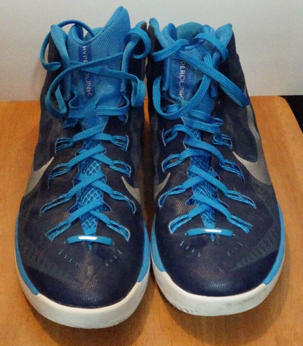 Nike Hyperdunk 2014 Basketball Shoe 653483-403 Blue & Silver Men's 13 ...