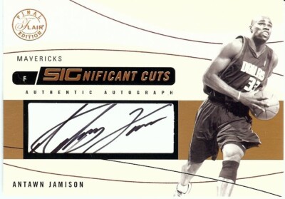 Antawn Jamison 2003-04 Flair Final SIGnificant Cuts Auto Autograph #SIG ...