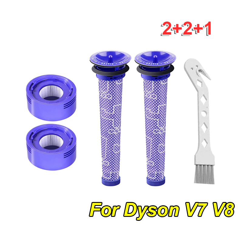 【2 Pack】 Dyson V6 V7 V8 Filter Kit Absolute Animal Motorhead Trigger ...