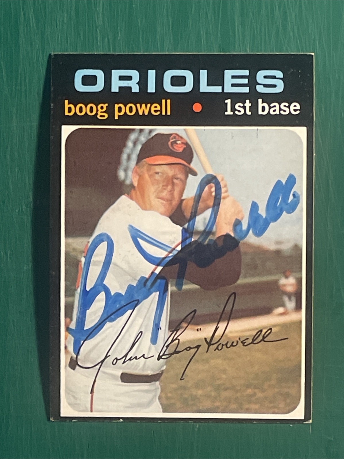 1971 Topps #700 Boog Powell High # signed autograph TOUGH Orioles ...