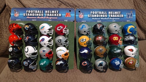 RIDDELL NFL Mini Football Helmet Tracker Display Set ALL 32 Teams w ...
