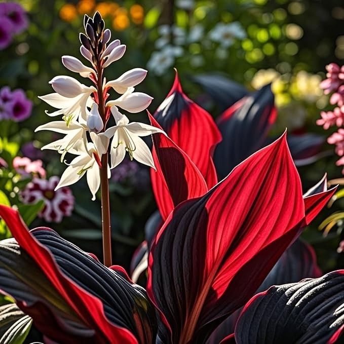 200Pcs Hosta Seeds - Rare Black Red Hosta Plants Seeds for Planting ...
