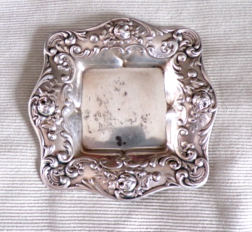 3-1/4" Square Miniature Gorham Sterling Silver Tray #323 (1 oz.) 28 ...