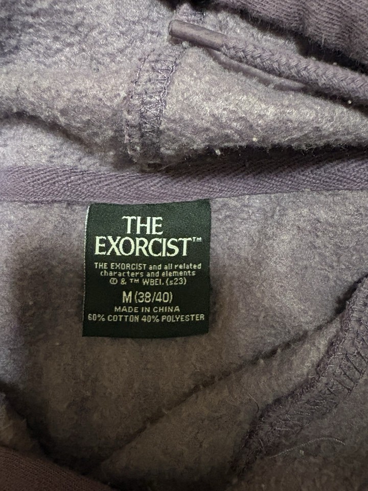 THE EXORCIST Adult Graphic Print Hoodie Purple Black Gradient Size ...