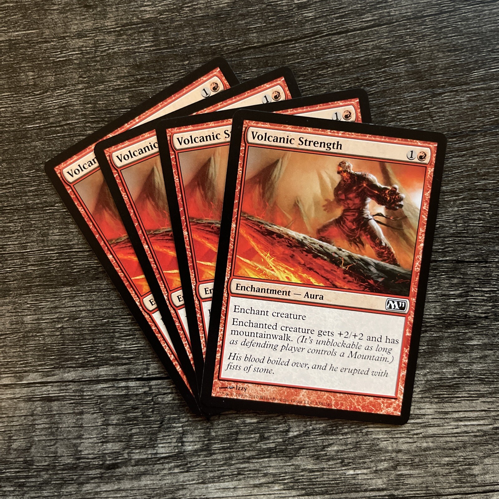 MTG Volcanic Strength Magic 2011 158/249 Regular Common for sale online ...