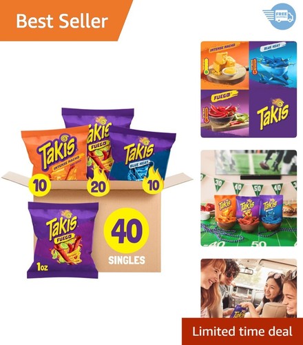 Individually Wrapped 40-PK Rolled Tortilla Chips - Fuego, Intense Nacho ...