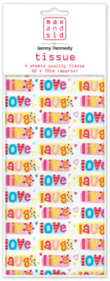 5140110 Live Laugh Love tissue Tissue Wrapping Paper 4 sheets 50 x 75cm ...