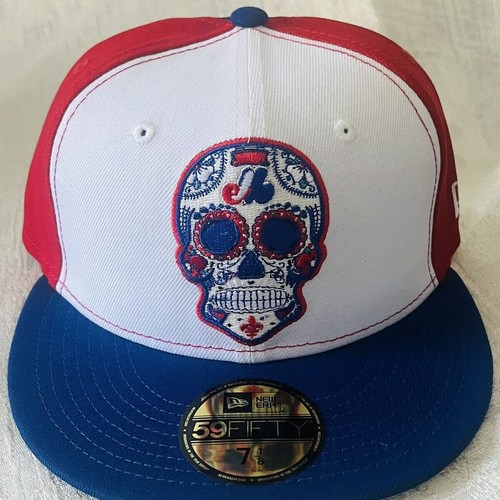 New Era Montreal Expos 59Fifty 5950 Sugar Skull Day of the Dead 7 1/8 ...