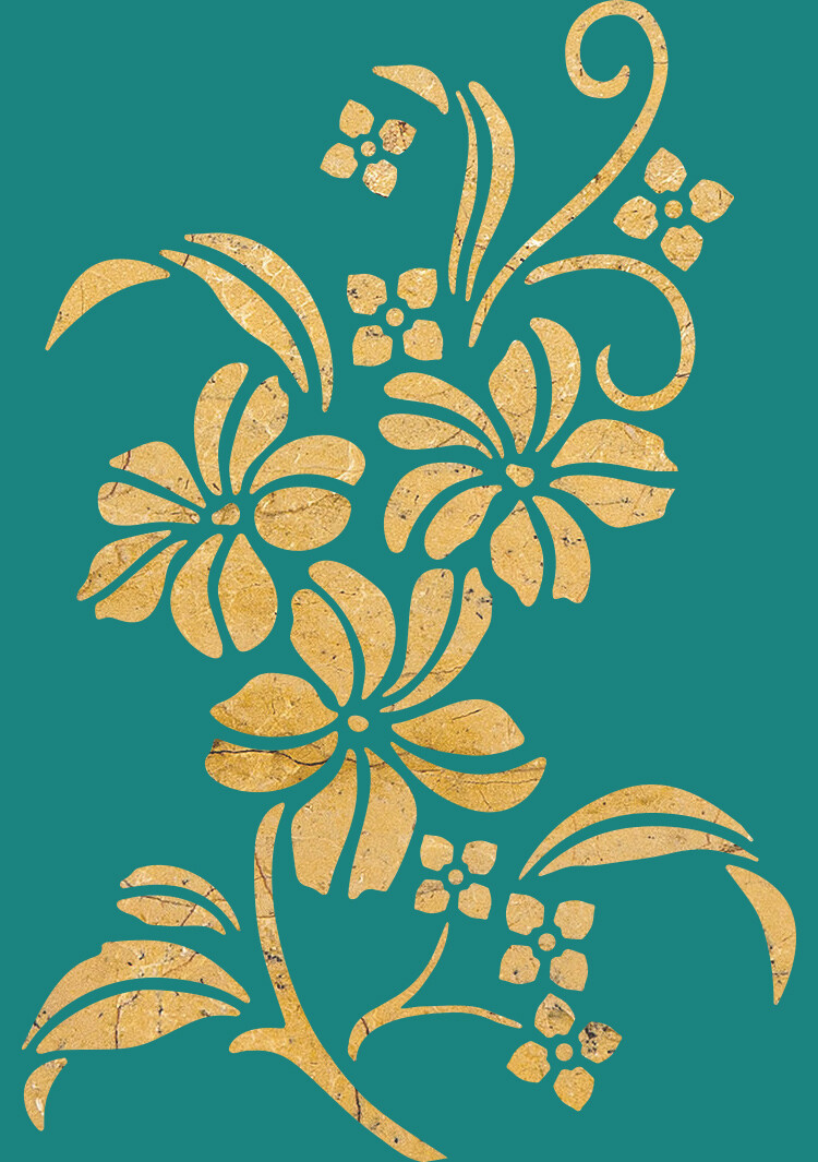Stencil Flower Pattern