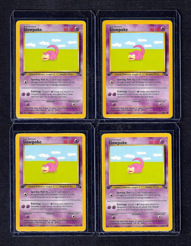Pokemon GRIMER LOT OF 4 1ST EDITION 48/62 Fossil Base Set Appear Never ...