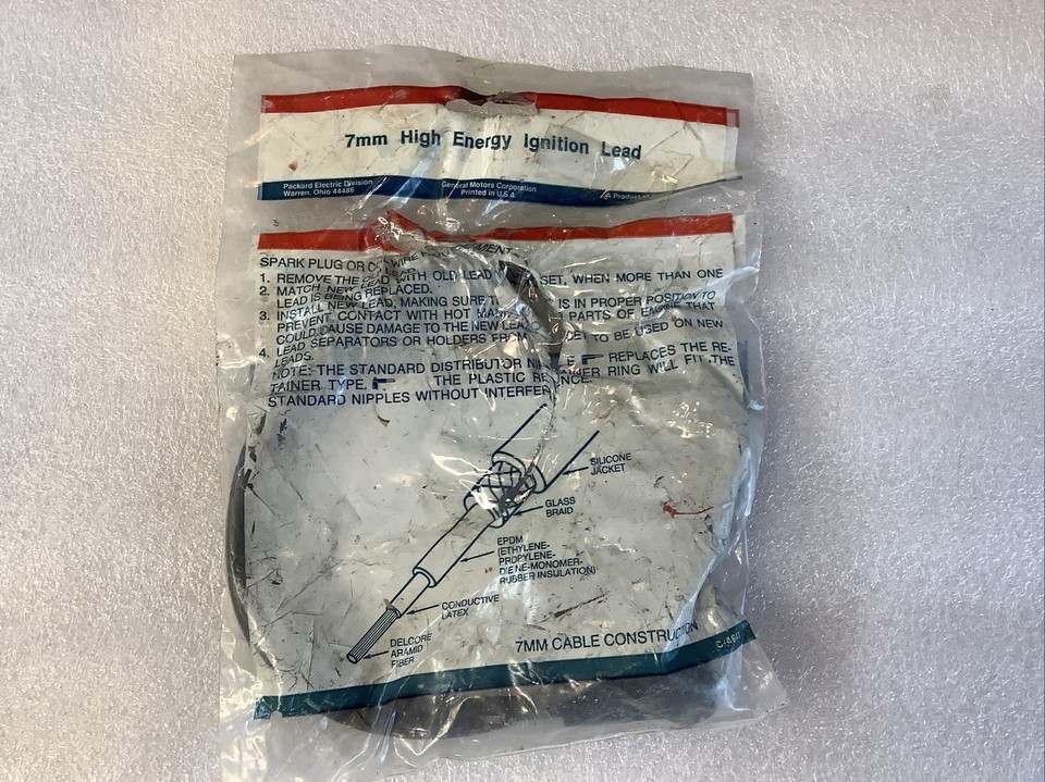 Genuine GM NOS ACDelco High Energy Ignition Lead Wire (1992) (OPEN) | eBay