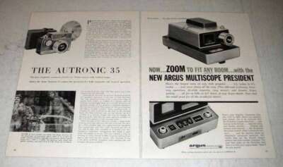 1960 Argus Autronic 35 Camera, President Projector Ad | eBay