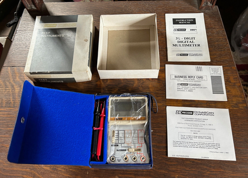 BK Precision # 2801 Multimeter With Case and Probes Box Manual ...