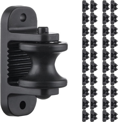 QMARK 40 Pack Electric Fence Wood Post Roller Insulators, Corner ...