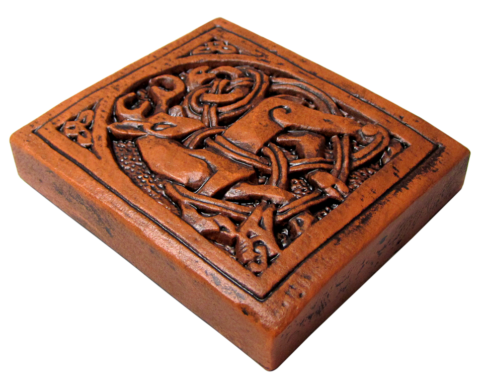 Small Celtic Knot Stag Plaque - Dryad Design - Irish Knotwork Deer ...