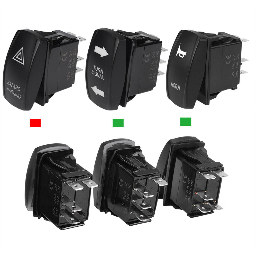 Rocker Switch Turn Signal Kit Street Legal Led Light Horn Hazard For ...