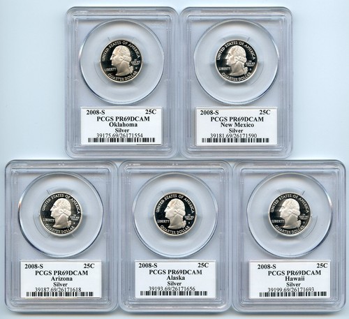 2008 S Silver State Quarter Set PCGS PR69DCAM | eBay
