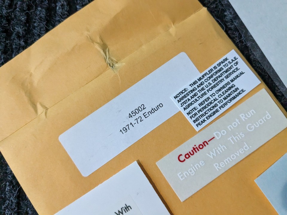 RUPP 1971-72 ENDURO Vintage Mini Bike Decals #45002 | eBay