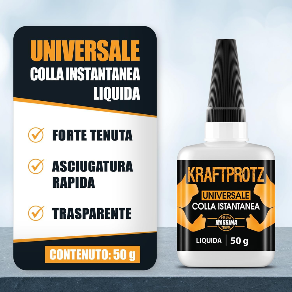 Colla Istantanea Liquida Extra Forte 50 G – Supercolla XXL Con Punta ...