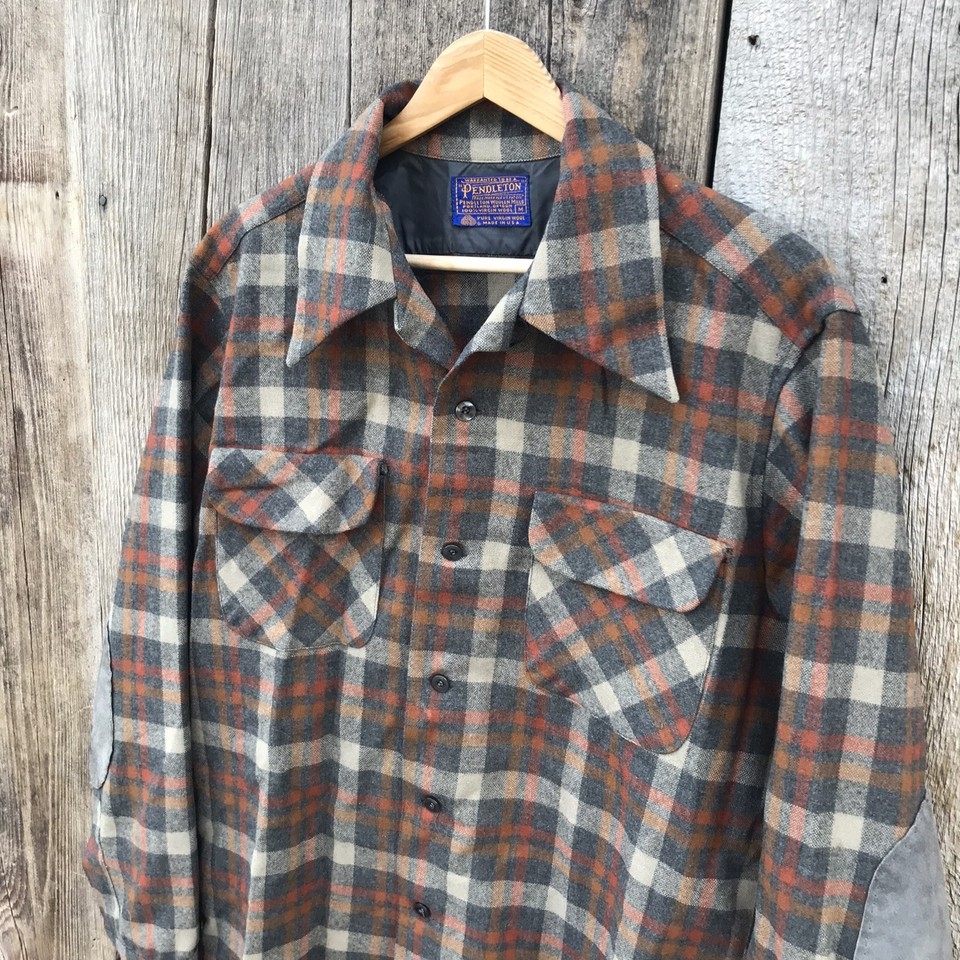 VTG 60s-70s Pendleton Woolen Mills 100% Wool Loop Collar Board Shirt ...