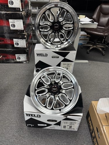 Staggered WELD RACING Laguna 6 Drag S153 17X7 And 17x10 6X139.7 Gloss ...
