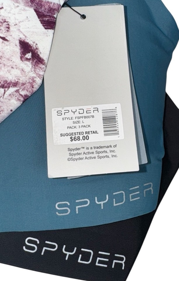 SPYDER 3-Pack Seamless Laser Cut Sport Bra Bonded Finishes Wire Free ...