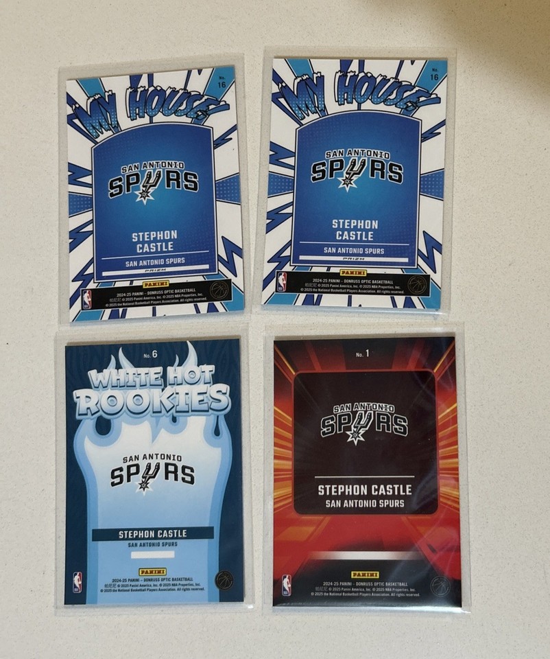 2024/25 Optic STEPHON CASTLE RC Lot Of 4 ROY Spurs | eBay