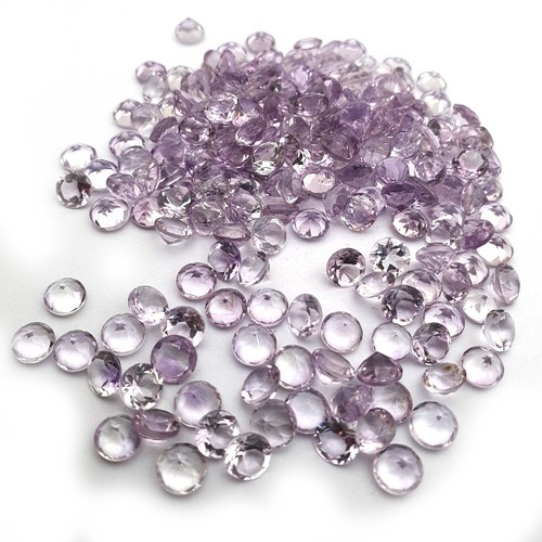 Natural Amethyst Round Cut Loose Gemstone Amethyst Lot 130 Pcs 6 MM 103 ...
