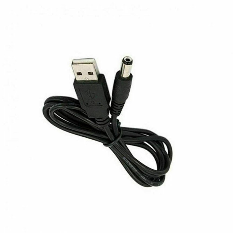 1M USB to 5.5mm x 2.1mm Barrel Jack Male DC 5v power charger connector ...
