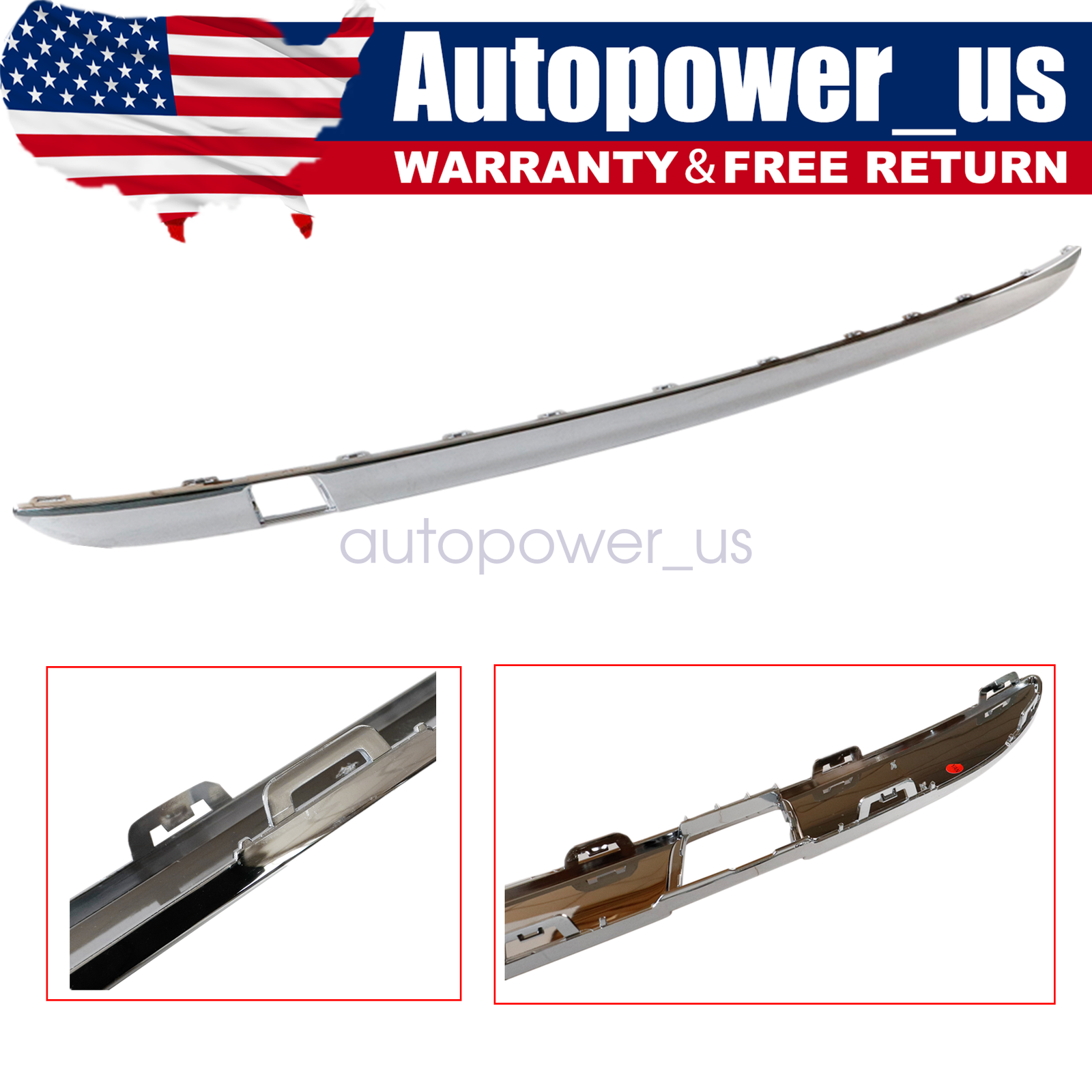 1x Replacement Rear Bumper Cover Upper Molding 1668852474 For GLE350 ...