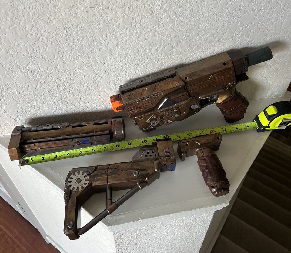 CUSTOM SteamPunk Nerf Retaliator Blaster -Stock Barrel Grip- Brass ...