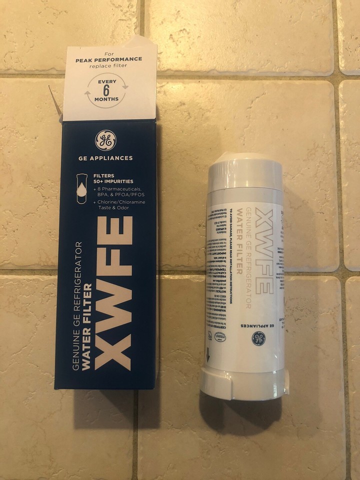 Genuine GE XWFE Refrigerator Replacement Water Filter White (No chip) 1 ...