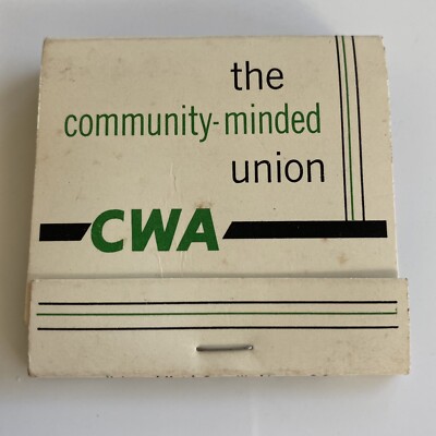 Vintage Full Matchbook - Communications Workers of America Union CWA | eBay