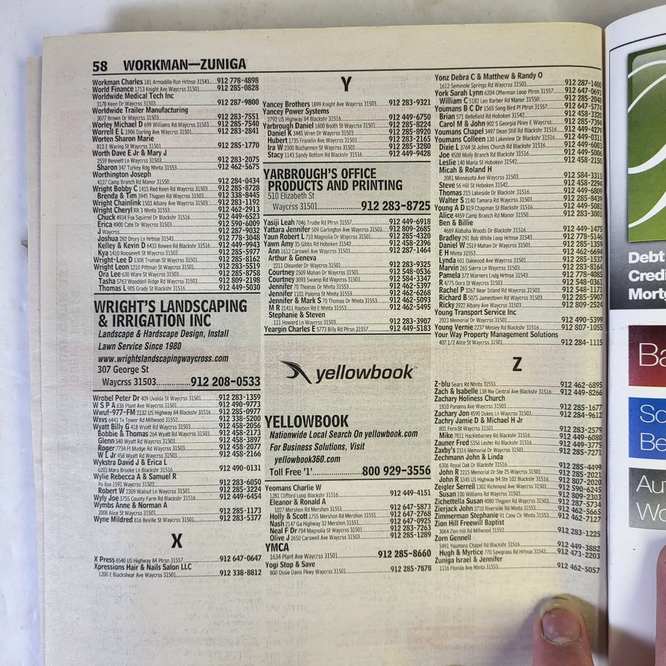 2017-2018 Waycross, GA PHONE BOOK DIRECTORY 912 Blackshear, Hoboken ...