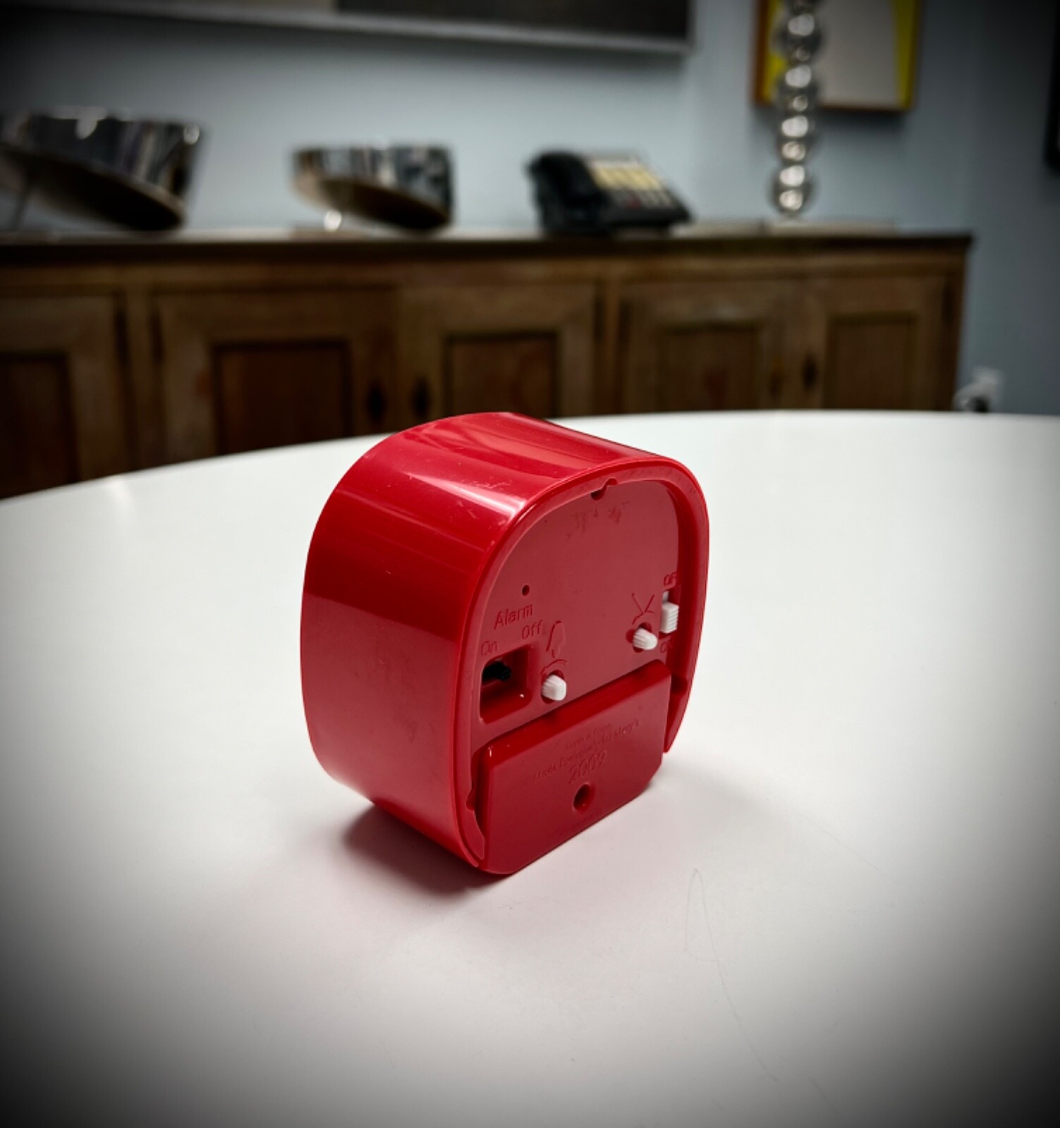 Cool Little Vintage (2009) Red Plastic Desk Clock Made for Macy’s | eBay