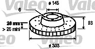 CAPSautomotive Brake Disc Rotor for Valeo 9064230112 2E0615601 ...