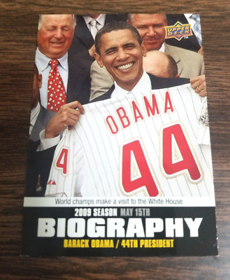 PRESIDENT BARACK OBAMA 2010 UPPER DECK BIOGRAPHY CARD #SB-46 (INSERT ...