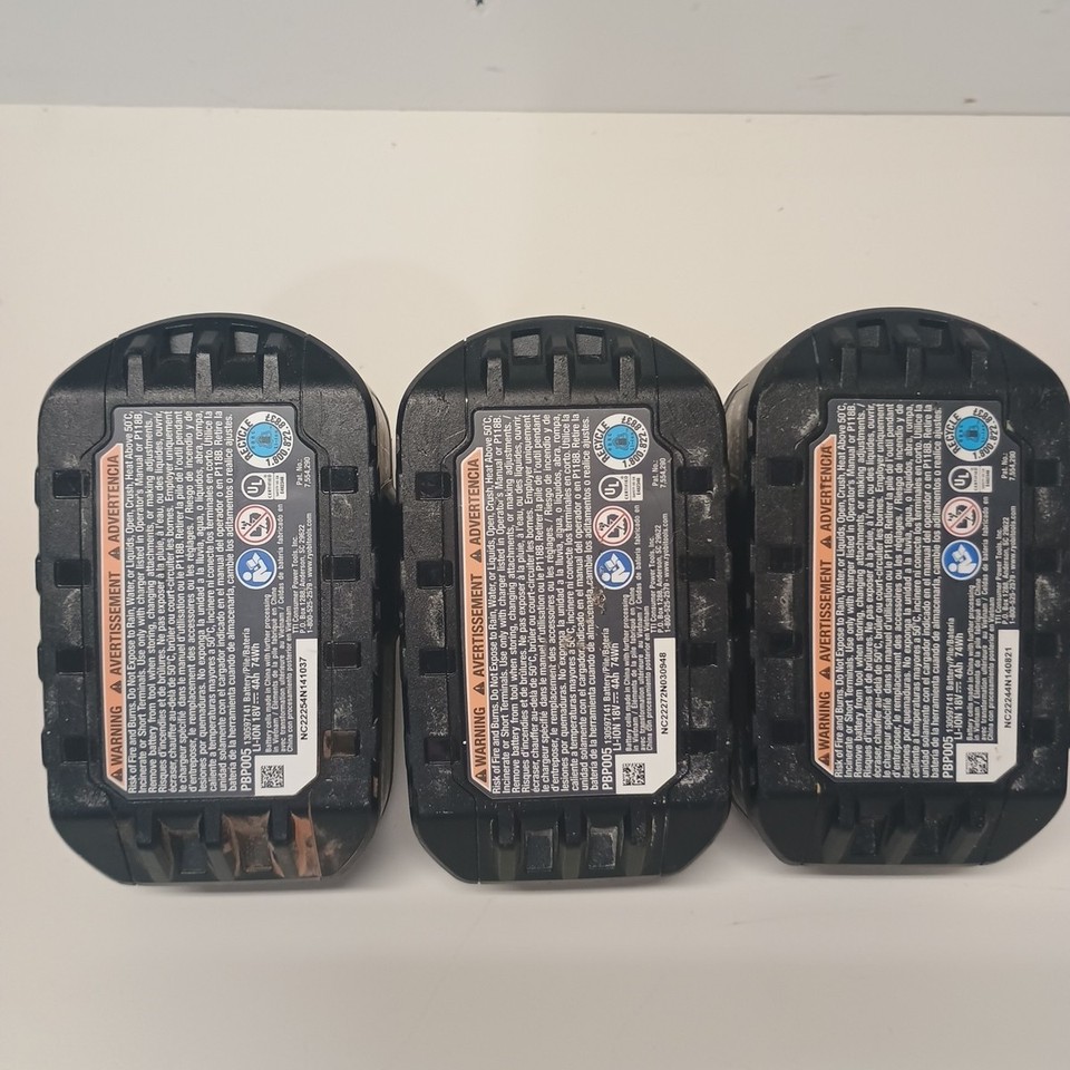 Ryobi 18v Lithium 4ah Battery PBP005 Lot 3 Fully Tested OEM Original ...