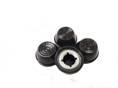 Push Nuts, Hub Caps for Vintage Wheel Toys -fits 3/8" Axle, Black 4-pk ...