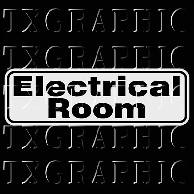 ELECTRICAL ROOM DECAL VINYL LETTER STICKER WALL DOOR WINDOW ELECTRIC | eBay