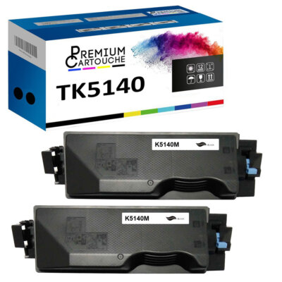 PREMIUM CARTOUCHE x2 Toner TK5140K 1T02NR0NL0 (Noir) Compatible pour ...