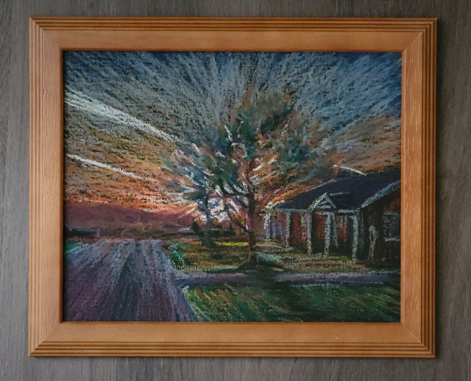 Unique Sunset Painting Oil Art Origin Canvas Pastel Impressionism M ...