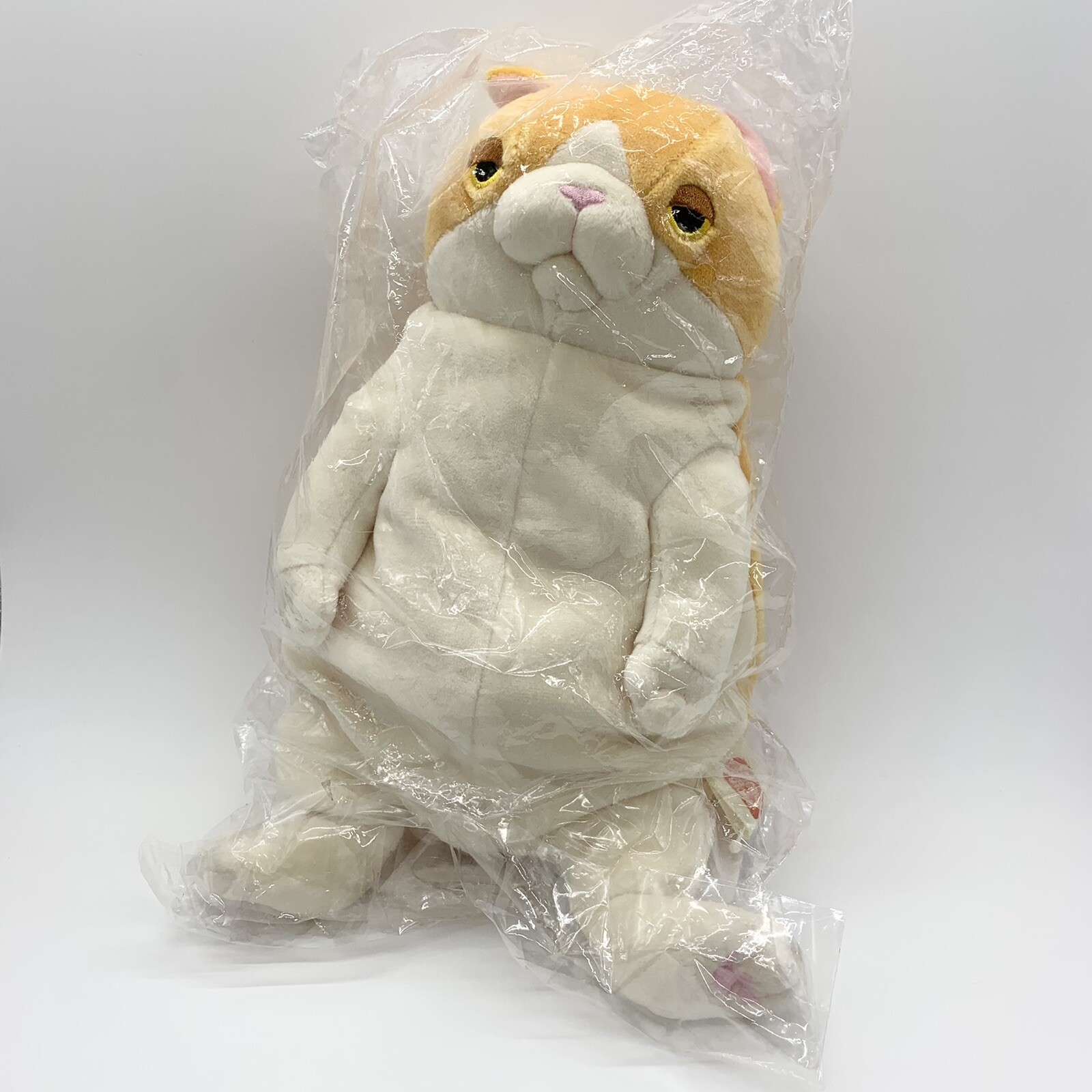 Shinada Global Mochi-Neko Cat Orange M Size Plush Doll Stuffed Toy ...