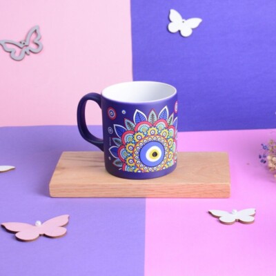 Crete Artisan Nazar Amulet Evil Eye Protection Mugs 11 oz Ceramic Mug ...
