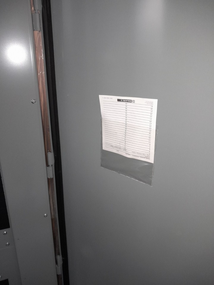 SQUARE D NF PANELBOARD 48 SPACES 200A MLO 3PH 480V WITH LIGHTING ...